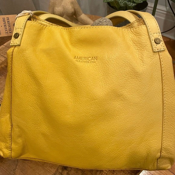 American Leather Co. | Bags | American Leather Yellow Handbag | Poshmark